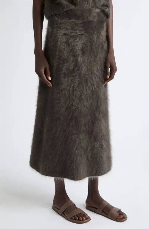 LISA YANG Asta Brushed Cashmere Midi Skirt