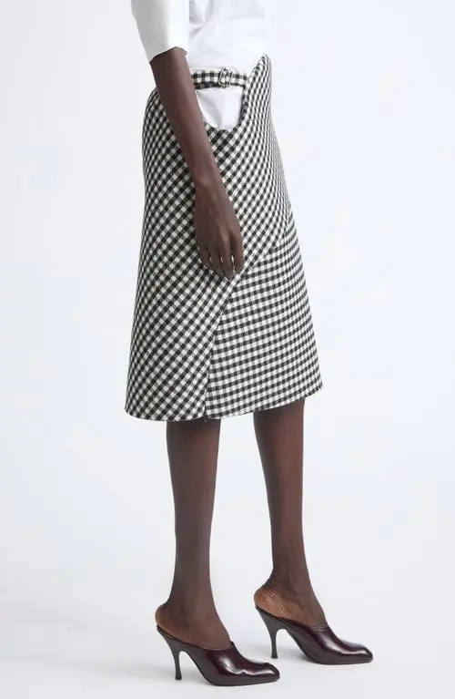 JEAN PAUL GAULTIER Asymmetric Wool Blend Skirt