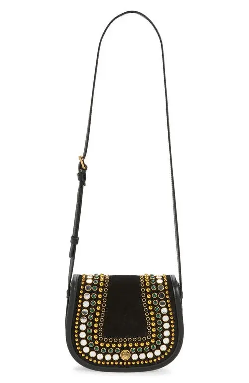 Etro Caccetta Studded Suede Crossbody Bag - Black