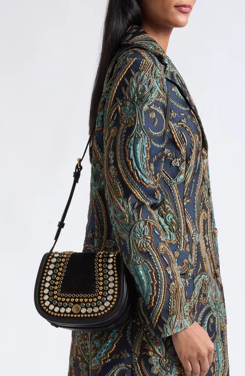 Etro Caccetta Studded Suede Crossbody Bag