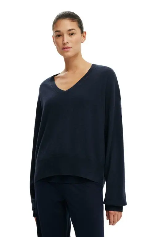 COTTON ON Cashmere Blend V-neck Knit - Shadow Navy