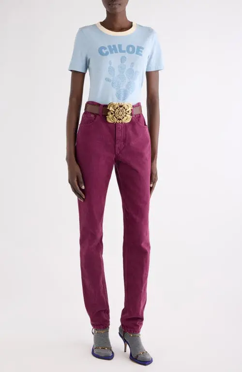 Chloé Forget Me Not Graphic Cotton T-shirt