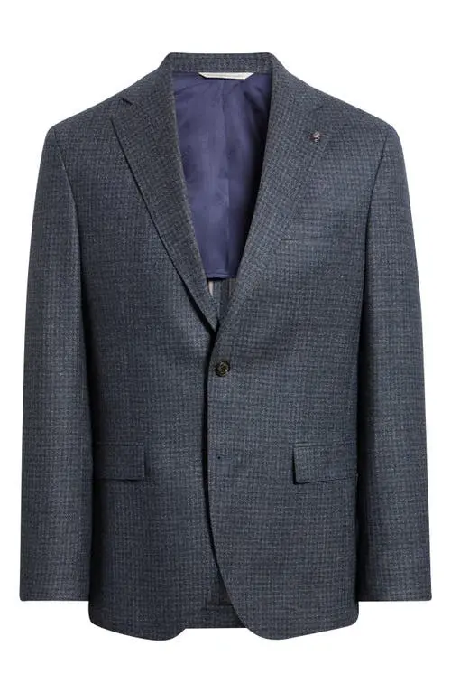 JACK VICTOR Midland Tonal Check Wool Sportcoat - Blue