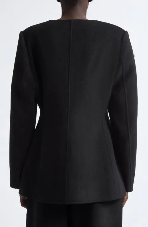 LISA YANG Wool & Cashmere Tailored V Neck Blazer