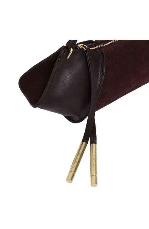 KENNETH COLE Crosby Leather Shoulder Bag - Plum