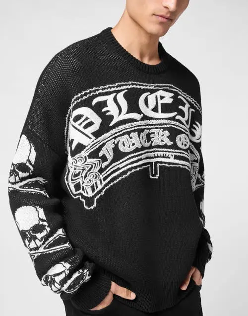 Philipp Plein Pullover Round Neck Gothic Plein