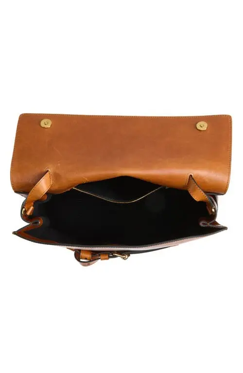 Moschino Medium Tie Me Leather Shoulder Bag