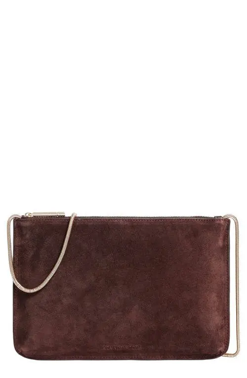 KENNETH COLE Highline Disco Leather Crossbody Bag - Chocolate