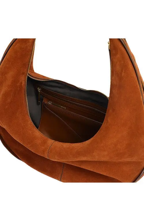 KENNETH COLE Highline Leather Banana Hobo - Saddle