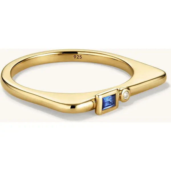 Mejuri Puzzle Stacking Ring - Blue Sapphire