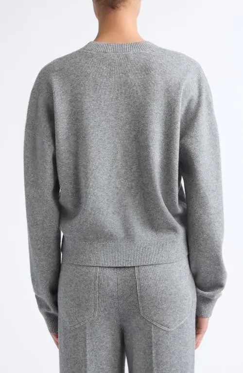 Victoria Beckham Crewneck Wool & Cashmere Sweater - Mid-grey Marl