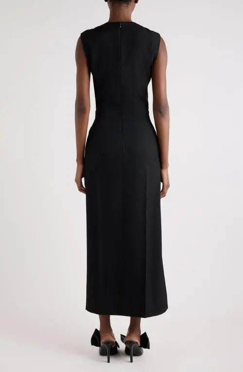 Givenchy Pinched Sleeveless Midi Dress