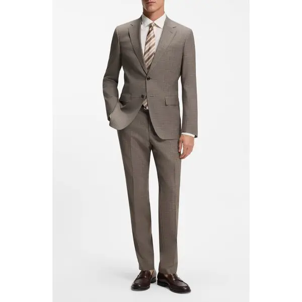 BOSS Huge Stretch Virgin Wool Suit