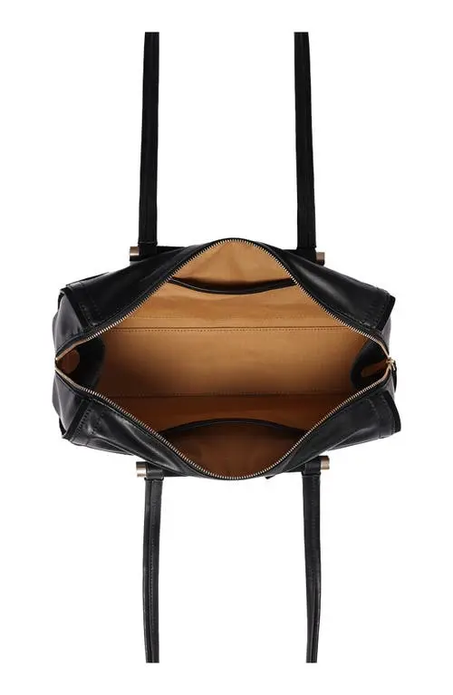 KENNETH COLE Highline Leather Shoulder Bag - Black