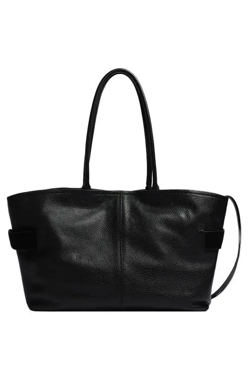KENNETH COLE Bowery Leather Tote - Black