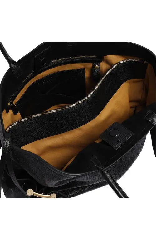 KENNETH COLE Bowery Leather Tote - Black