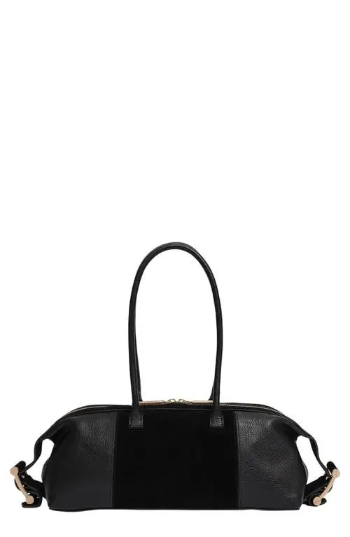 KENNETH COLE Bowery Leather Bowling Bag - Black