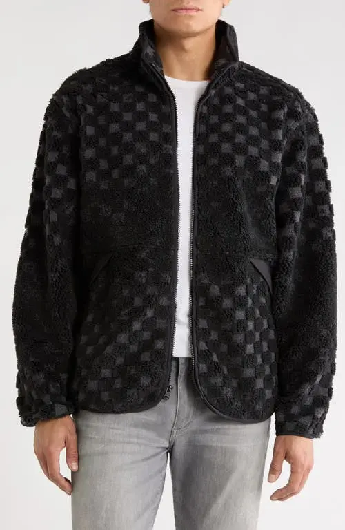 VANS Nights Check High Pile Zip Front Jacket - Black
