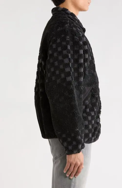 VANS Nights Check High Pile Zip Front Jacket - Black