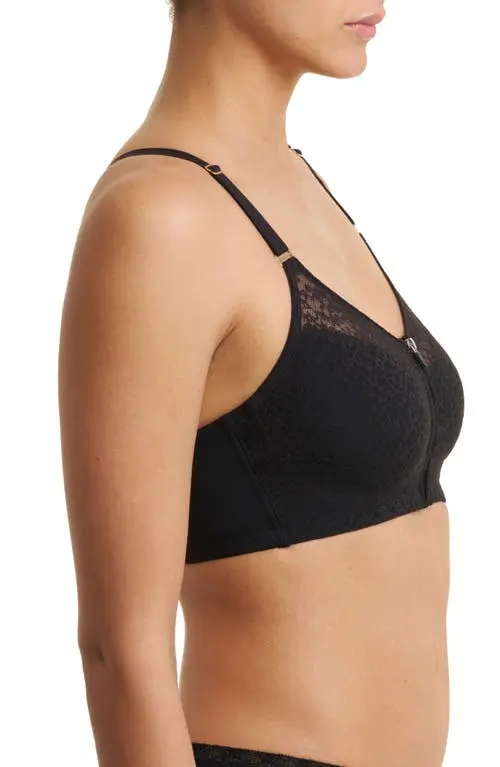 Natori Pretty Smooth Zip Front Prosthetic Bra - Black