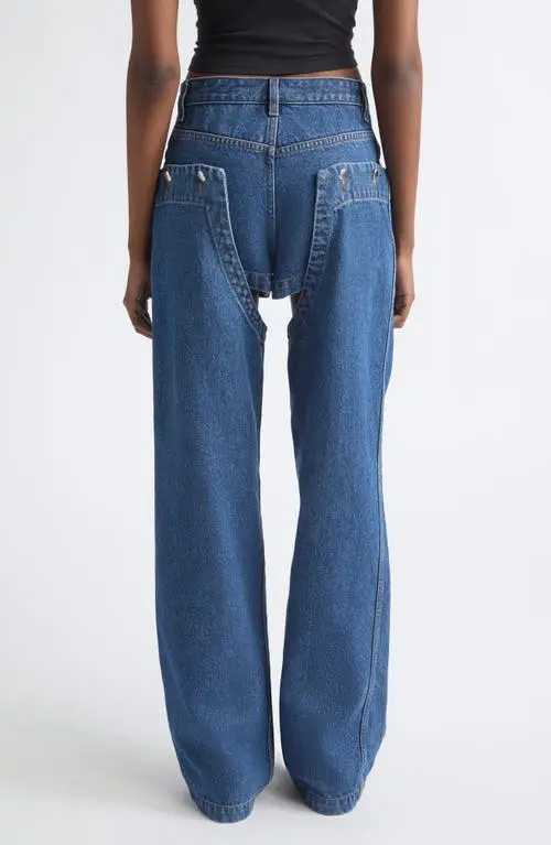 Eckhaus Latta Chap Cutout Wide Leg Jeans