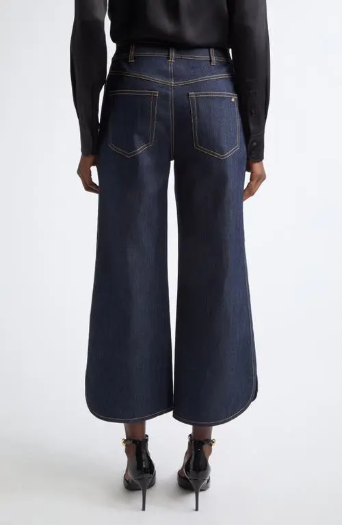 Cinq À Sept Delphy High Waist Crop Wide Leg Jeans