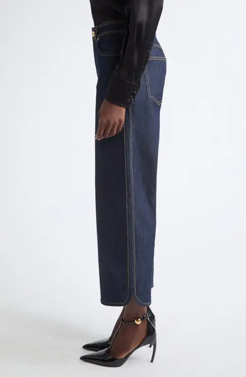 Cinq À Sept Delphy High Waist Crop Wide Leg Jeans