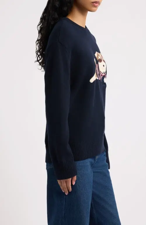 ROWING BLAZERS Terrier Dog Cotton Crewneck Sweater