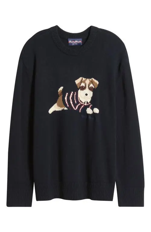 ROWING BLAZERS Terrier Dog Cotton Crewneck Sweater
