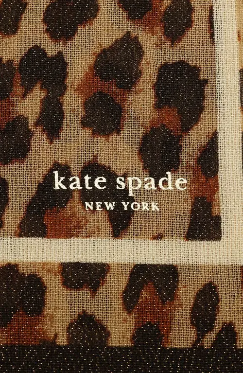 Kate Spade New York Wild Cat Wool Blend Oblong Scarf