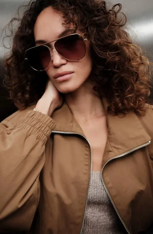Quay High Key 64mm Extra Large Aviator Sunglasses