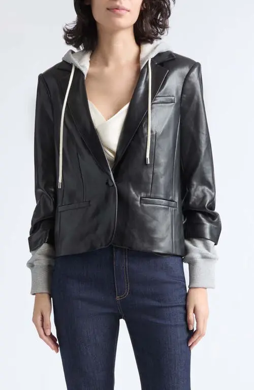Cinq À Sept Le Petit Khloe Faux Leather Blazer