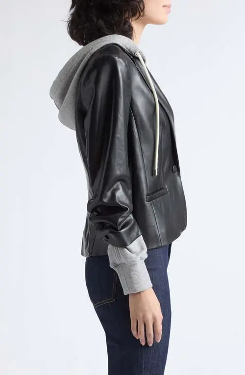 Cinq À Sept Le Petit Khloe Faux Leather Blazer