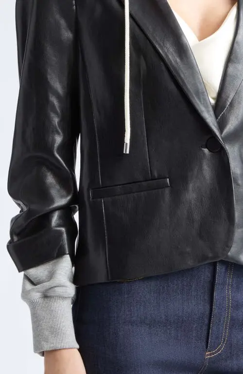 Cinq À Sept Le Petit Khloe Faux Leather Blazer