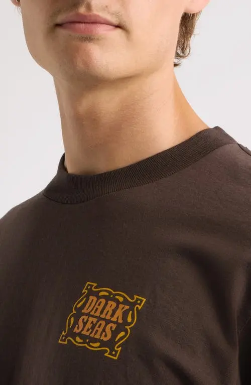 DARK SEAS Buck The System Graphic Tee - Java Brown
