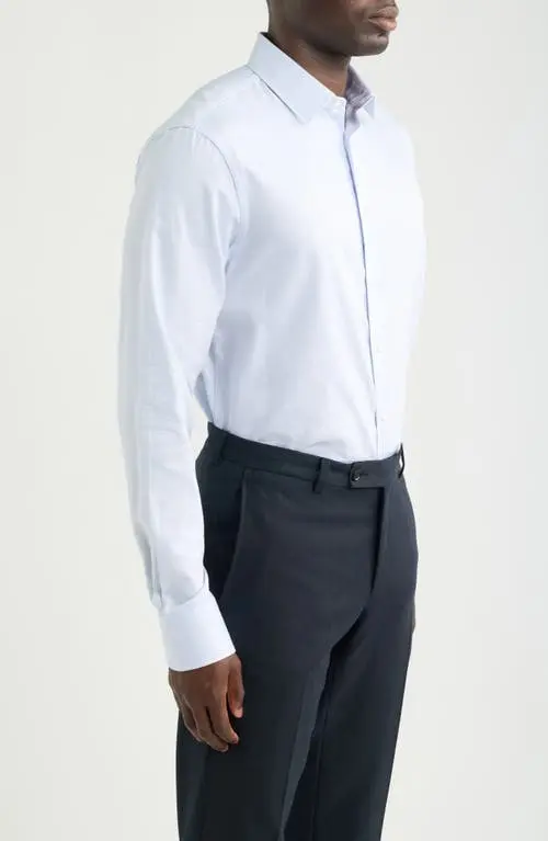Canali Regular Fit Geometric Cotton Dress Shirt