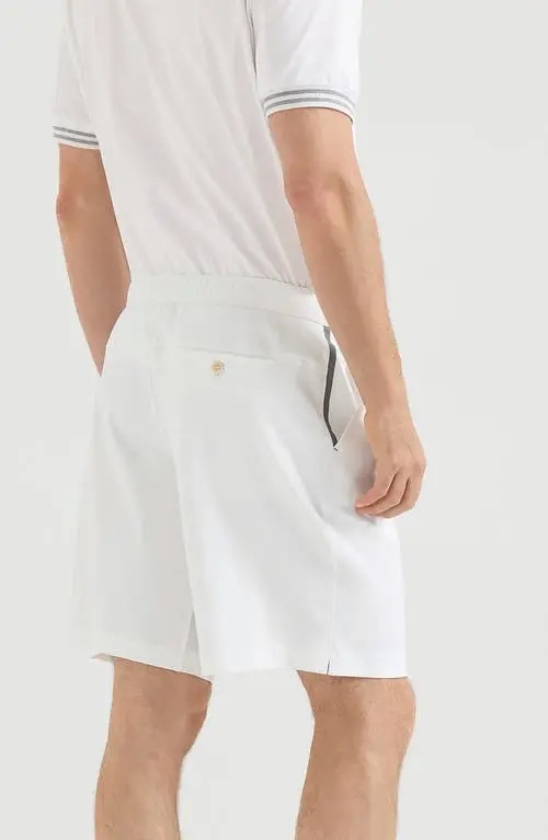 Brunello Cucinelli Cotton Interlock Shorts With Logo