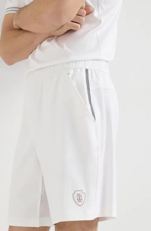 Brunello Cucinelli Cotton Interlock Shorts With Logo