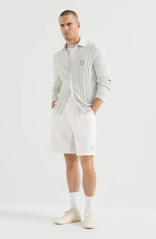 Brunello Cucinelli Cotton Interlock Shorts With Logo