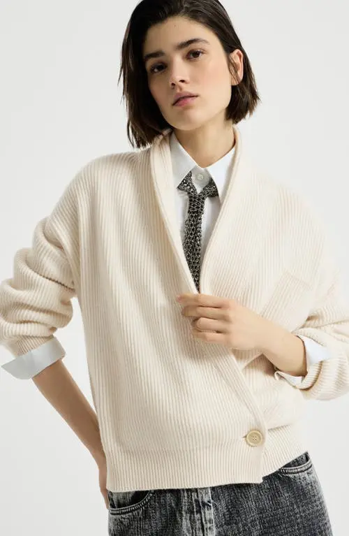 Brunello Cucinelli Cashmere English Rib Cardigan