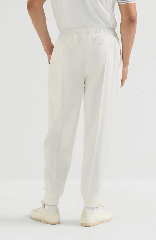 Brunello Cucinelli Nylon Trousers With Tabbed Waistband