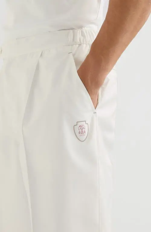 Brunello Cucinelli Nylon Trousers With Tabbed Waistband