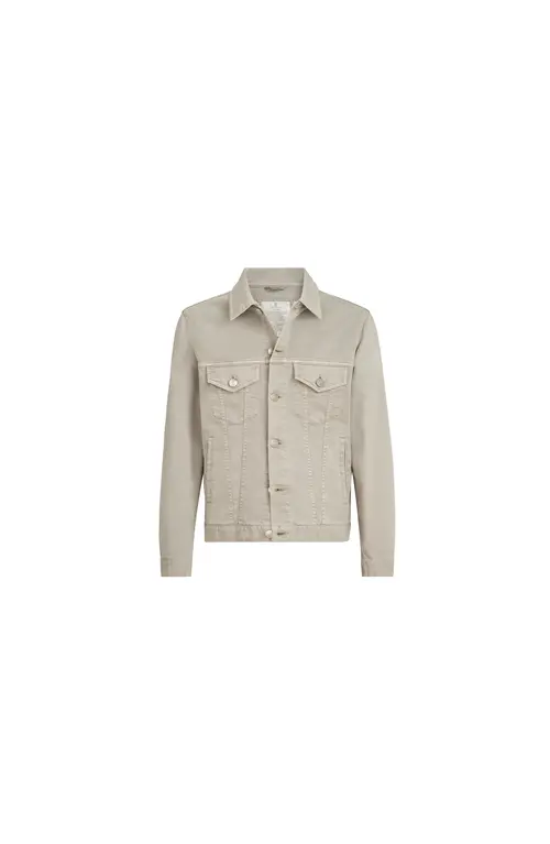 Brunello Cucinelli Garment-dyed Four-pocket Jacket In Comfort Cotton Lightweight Denim