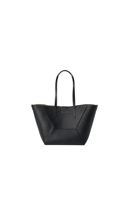 Brunello Cucinelli Bc Duo Small Bag In Calfskin With Monili - Black