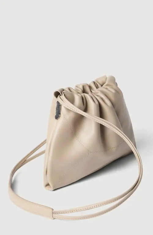 Brunello Cucinelli Pouch Bag In Calfskin With Monili
