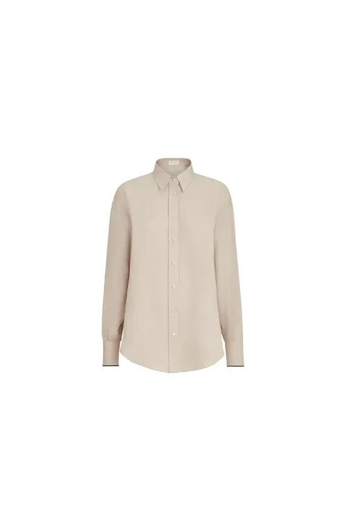 Brunello Cucinelli Linen Shirt With Monili