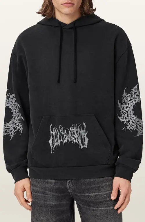 ALLSAINTS Helvette Graphic Hoodie