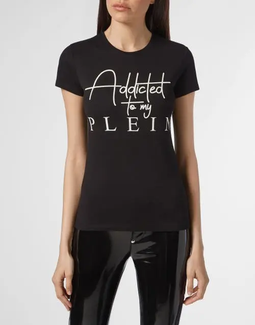 Philipp Plein T-shirt Round Neck Statement - Black