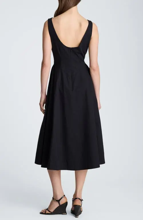 KENNETH COLE COLLECTION Bateau Neck Sleeveless Midi Dress