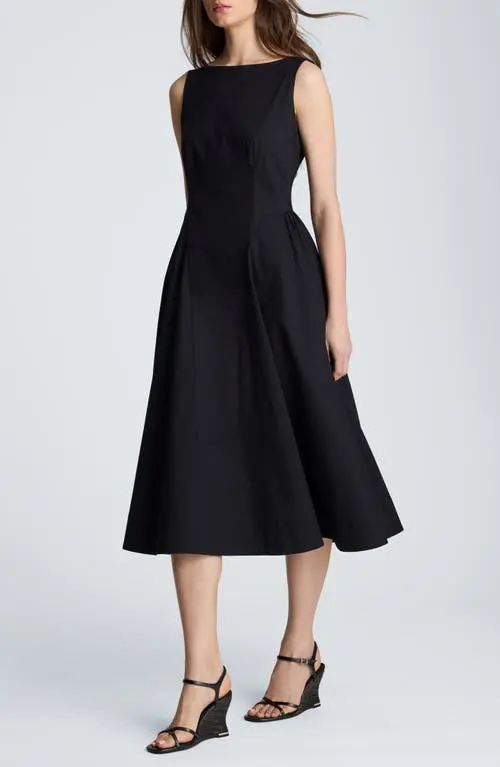 KENNETH COLE COLLECTION Bateau Neck Sleeveless Midi Dress